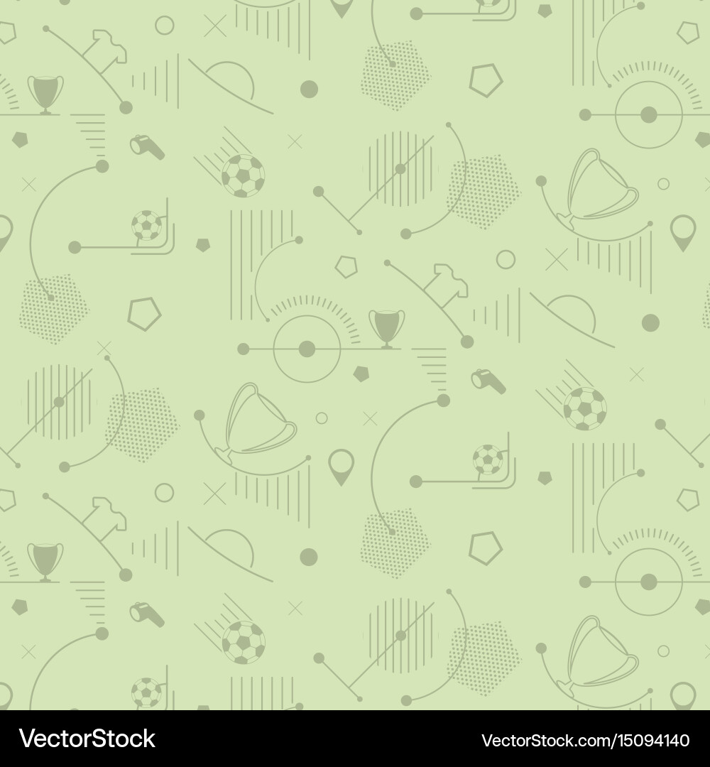 Seamless soccer pattern football background Vector Image