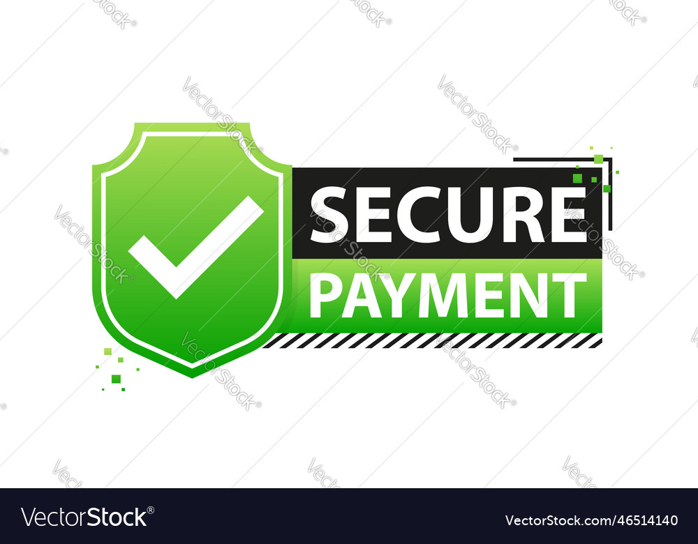 Secure payment label maximum security Royalty Free Vector