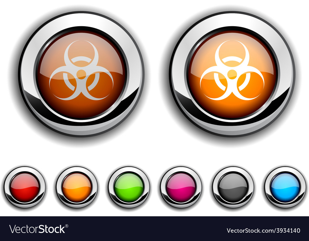 Virus button Royalty Free Vector Image - VectorStock