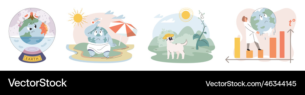 Climate change weather global greenhouse warming Vector Image
