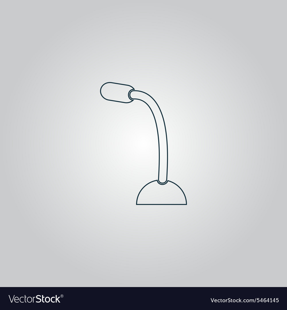 Computer microphone icon Royalty Free Vector Image