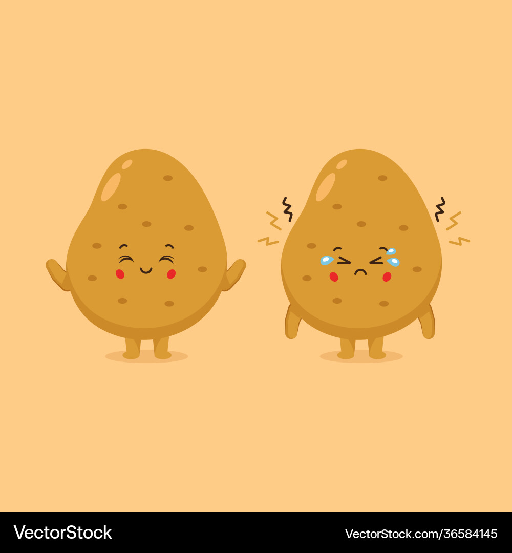 Sad Cartoon Potato