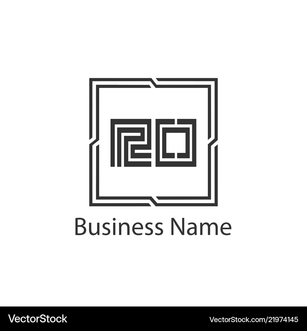Initial letter ro logo template design Royalty Free Vector