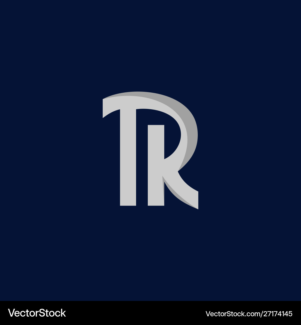 Letter tr business logo design Royalty Free Vector Image