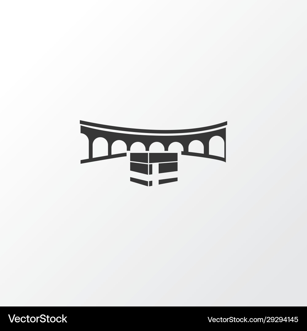Mecca icon symbol premium quality isolated kaaba Vector Image