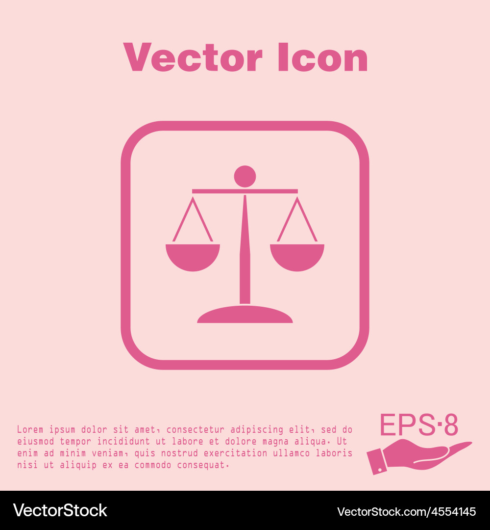 Scales of justice icon Royalty Free Vector Image