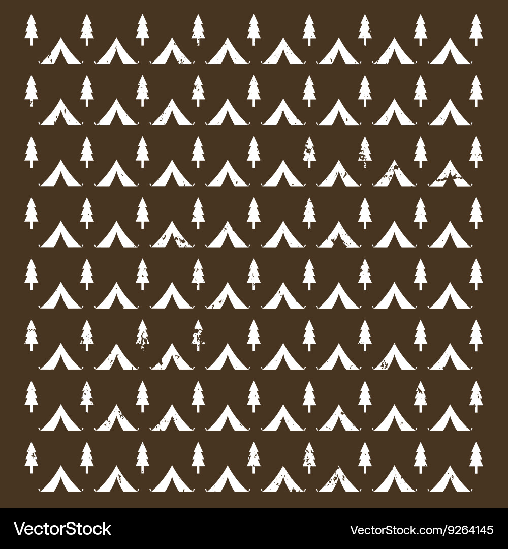 Seamless pattern camping in the woods Royalty Free Vector
