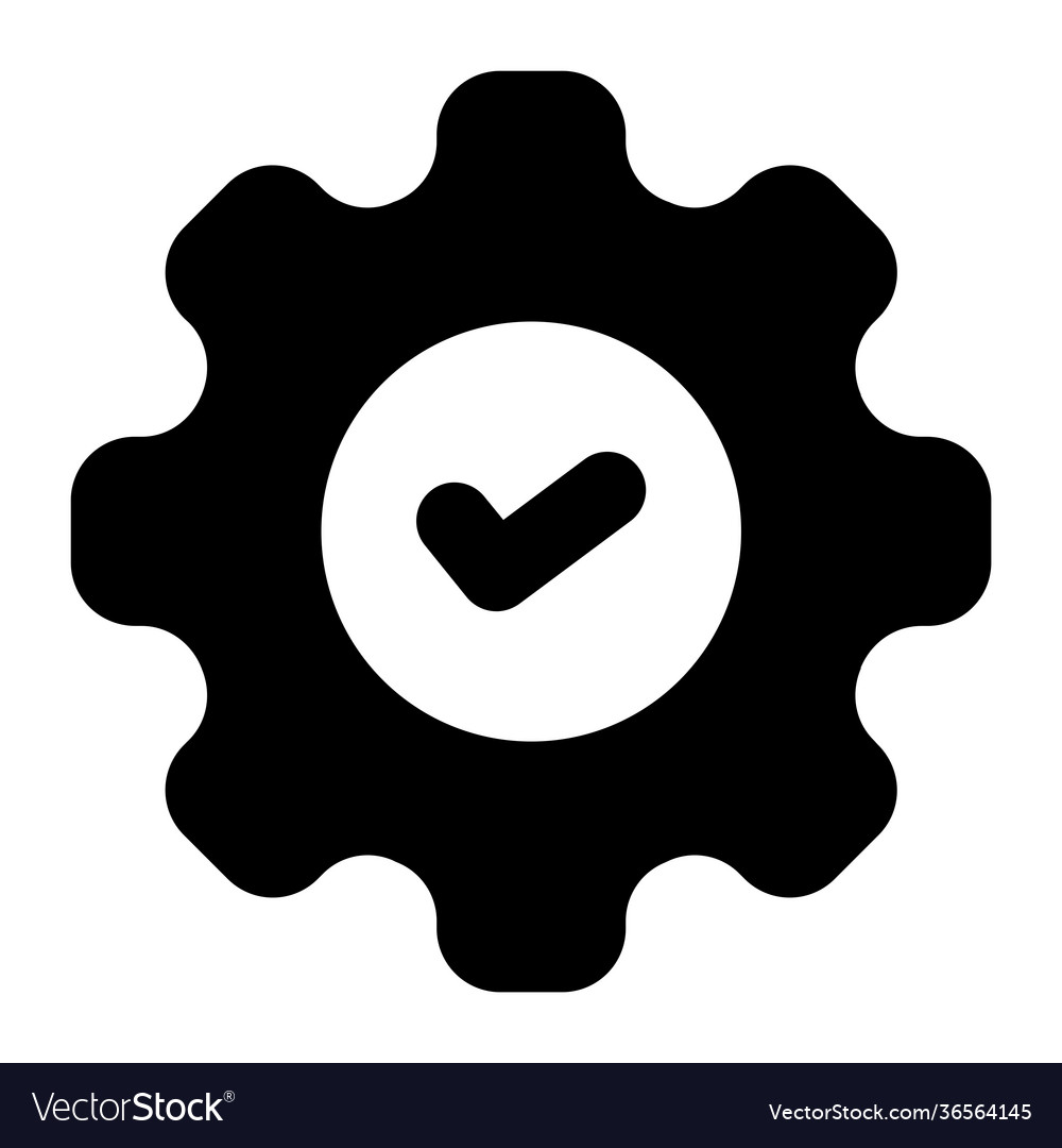 Verified setting Royalty Free Vector Image - VectorStock