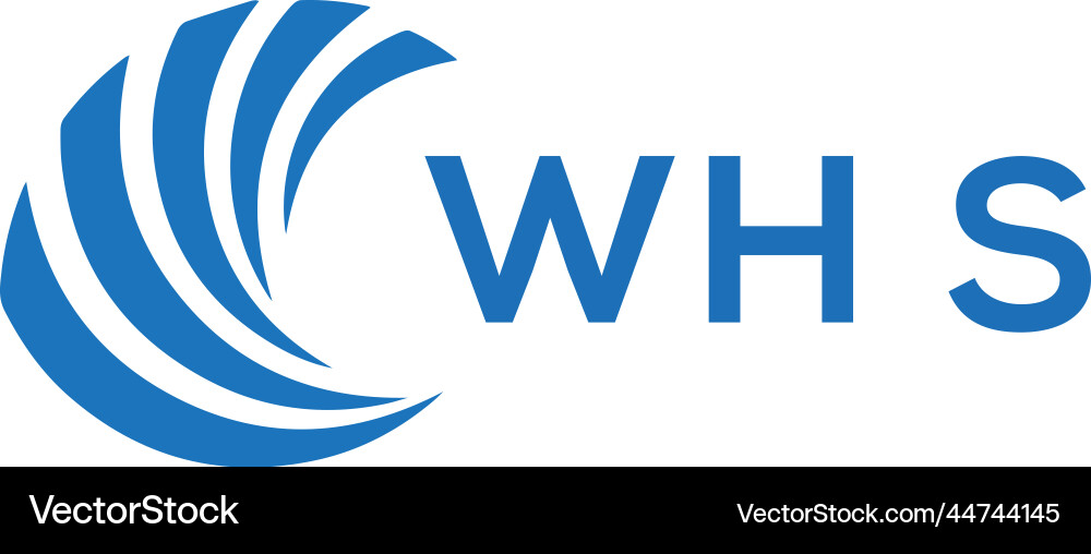 Whs letter logo design on white background Vector Image