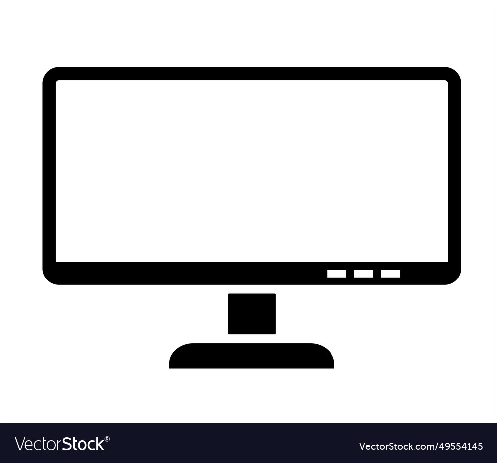 Widescreen display icon Royalty Free Vector Image