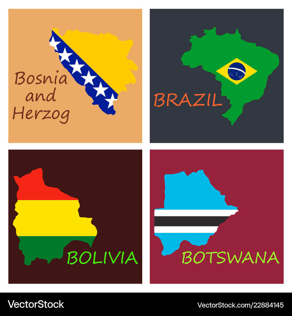 World map-countries in color on white background Vector Image