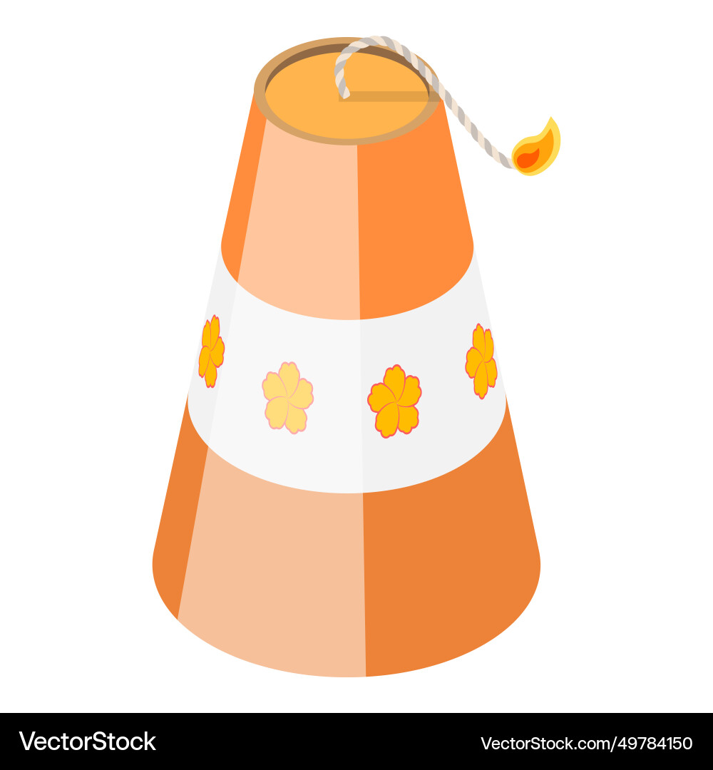 3d isometric flat icon of firecrackers set Vector Image