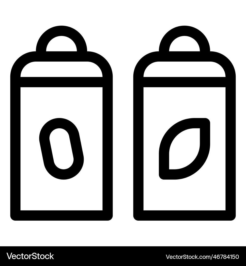 A metal canisters with handled lid Royalty Free Vector Image