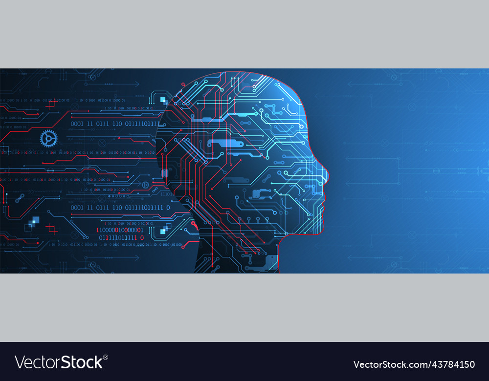 Artificial intelligence ai and big data concept Vector Image