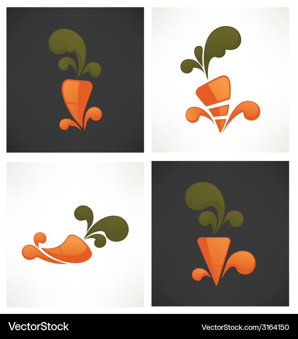 Carrot symbols Royalty Free Vector Image - VectorStock