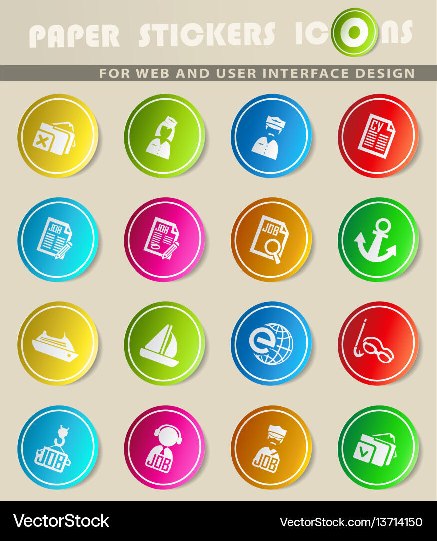 Job search icon set Royalty Free Vector Image - VectorStock