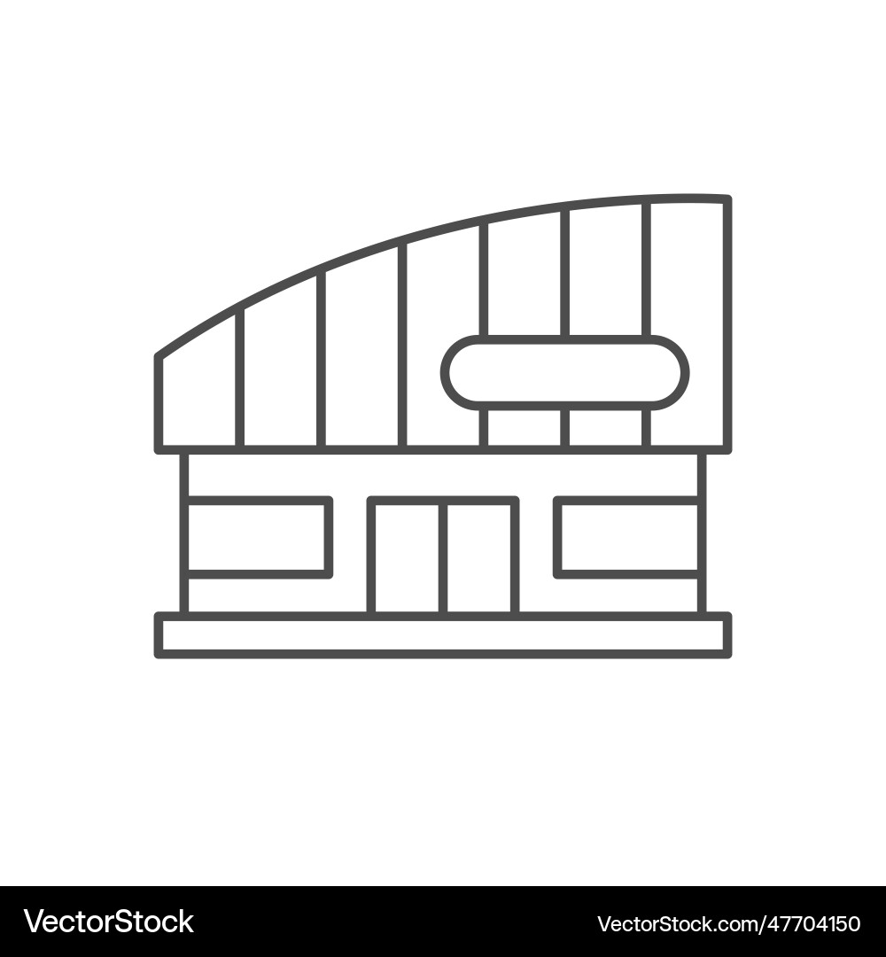 Modern shop line outline icon Royalty Free Vector Image