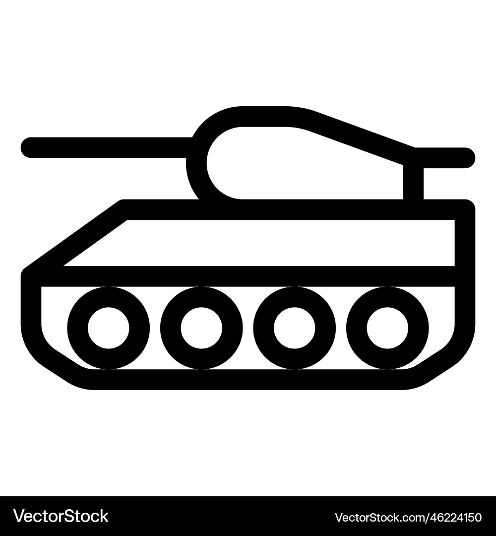 Modern tank with a larger caliber gun Royalty Free Vector