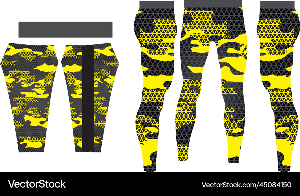 Rash guard with leggings pants adjust in pattern Vector Image