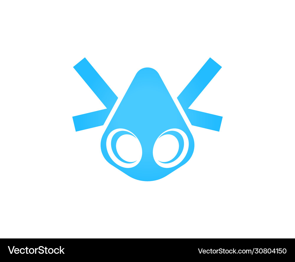 Respirator simple icon for web graphics upper Vector Image