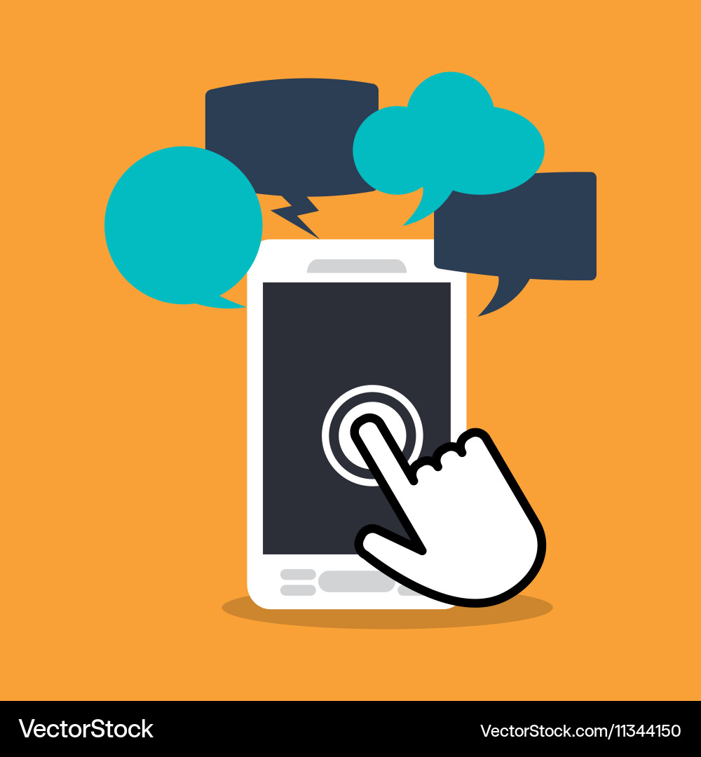 Smartphone and social media design Royalty Free Vector Image