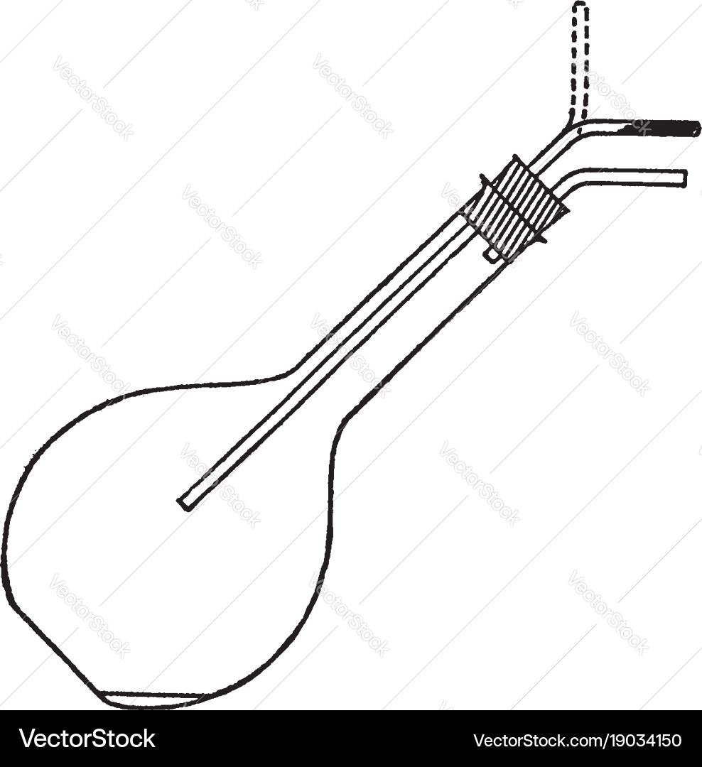 Wide-mouth flask vintage Royalty Free Vector Image
