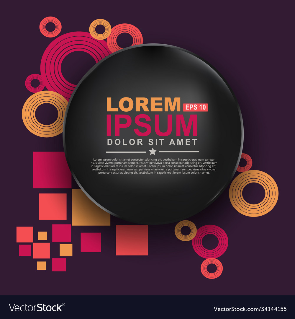 Abstract circle geometric pattern design Vector Image