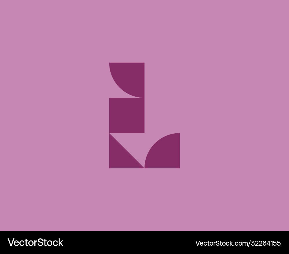 Abstract letter l logo icon design modern minimal Vector Image