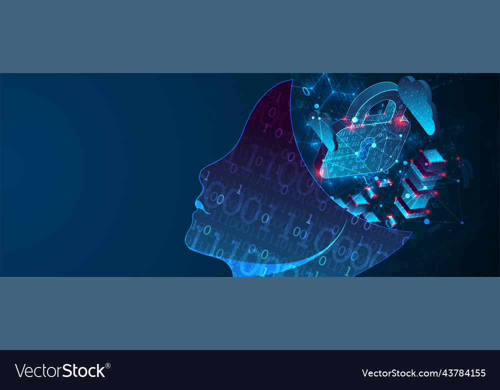 Artificial intelligence ai and big data concept Vector Image
