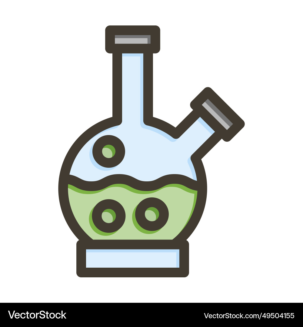 Bong thick line filled colors icon for personal Vector Image
