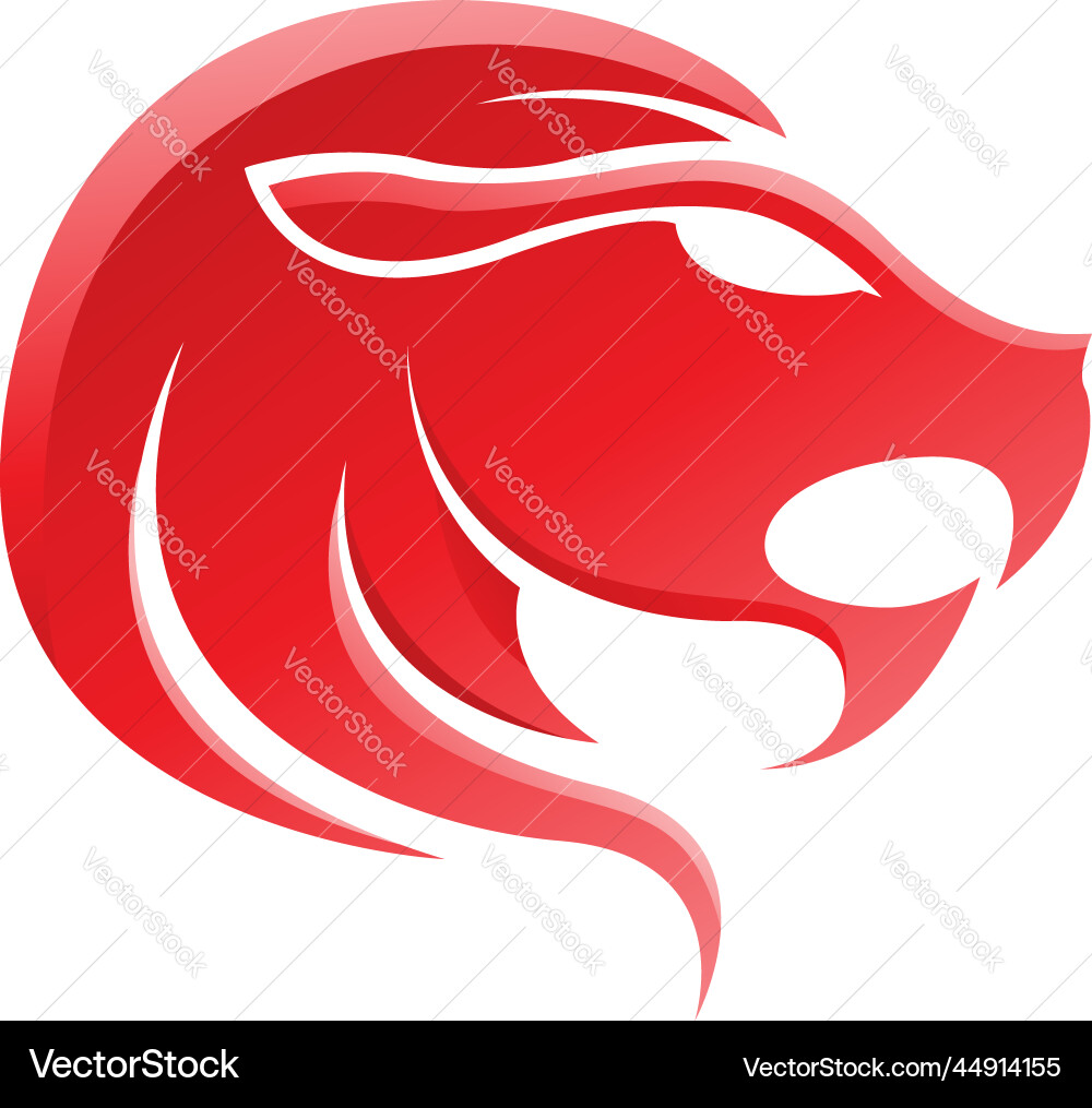 Glossy red leo zodiac star sign Royalty Free Vector Image