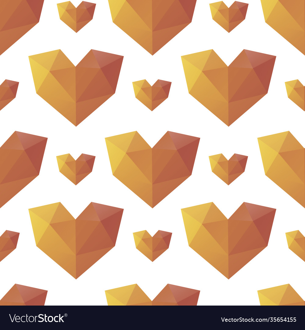 Triangle heart seamless pattern background Vector Image