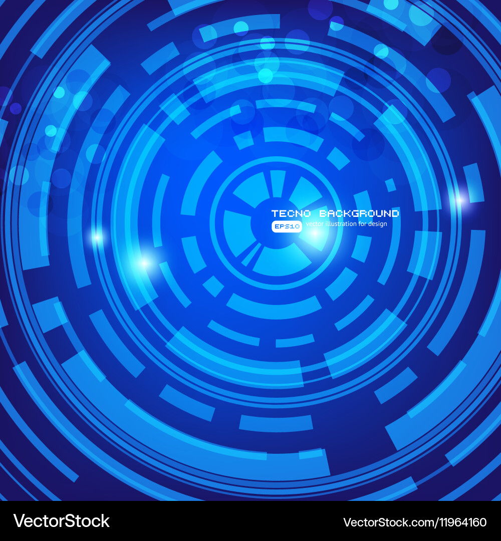 Blue techno background Royalty Free Vector Image