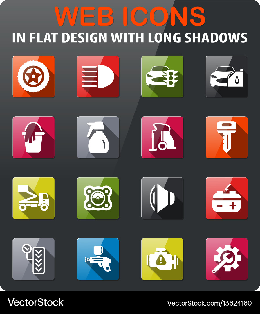 Car shop icon set Royalty Free Vector Image - VectorStock