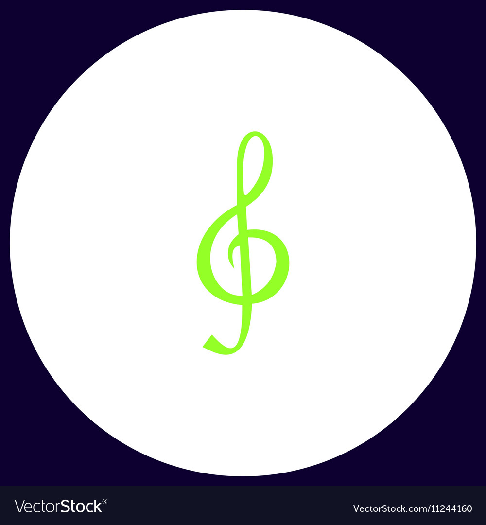 Clef computer symbol Royalty Free Vector Image