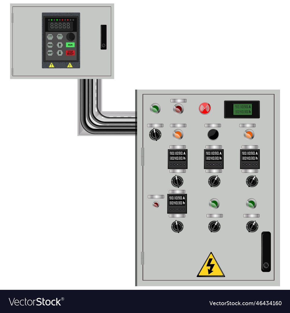 Control panel production Royalty Free Vector Image