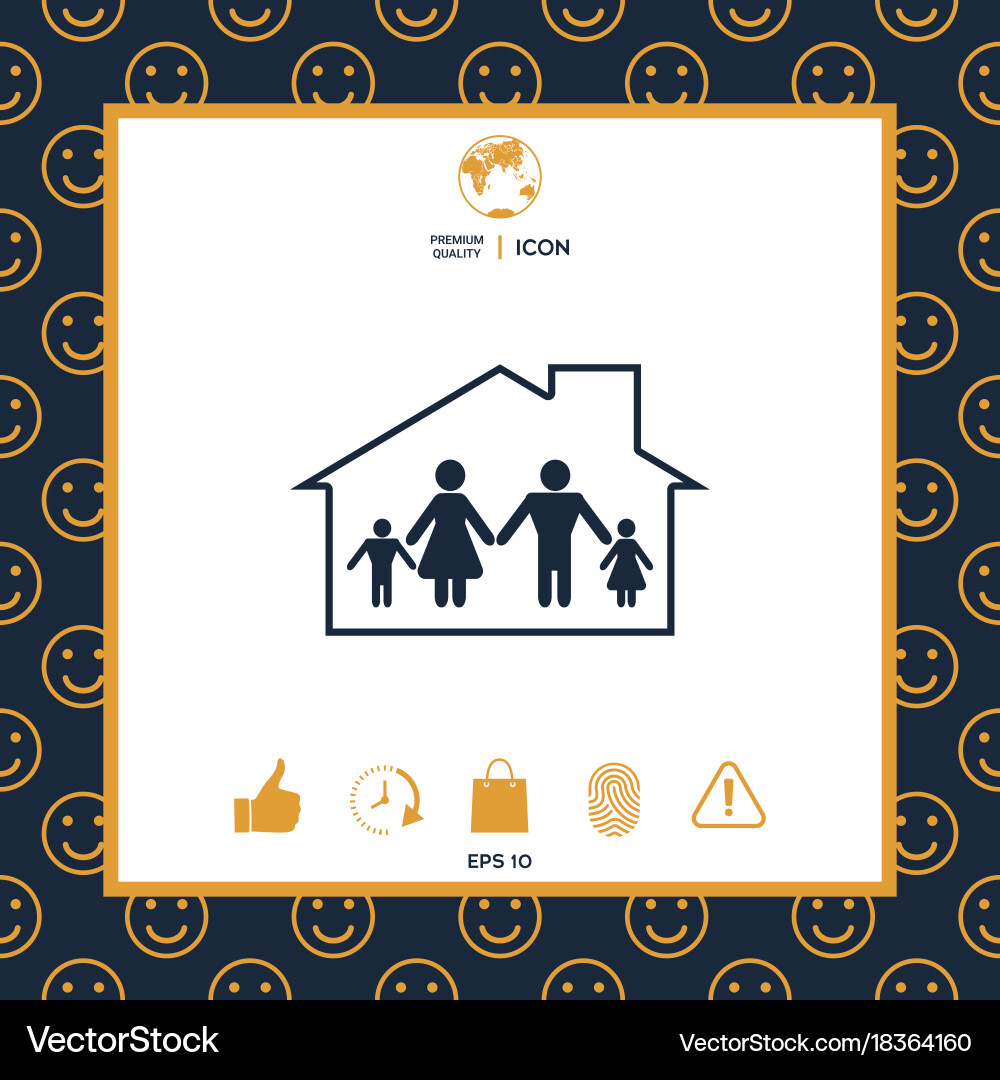 Family home icon Royalty Free Vector Image - VectorStock