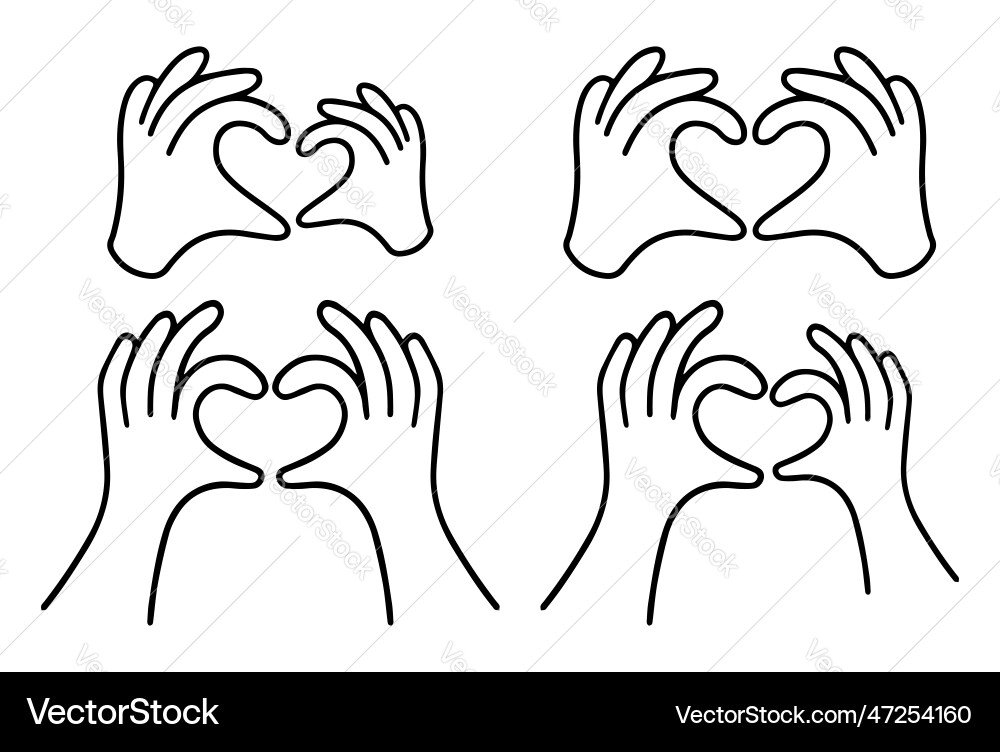 Hands making or formatting a heart symbol icon i Vector Image