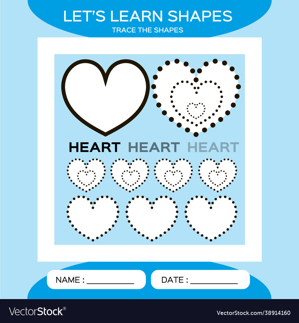 Heart basic geometric shapes elements Royalty Free Vector