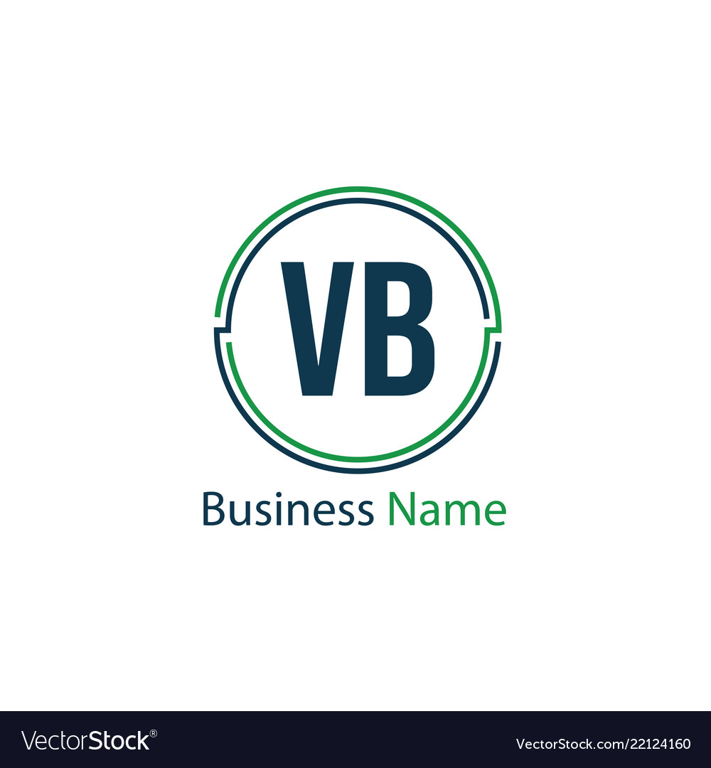 Initial letter vb logo template design Royalty Free Vector