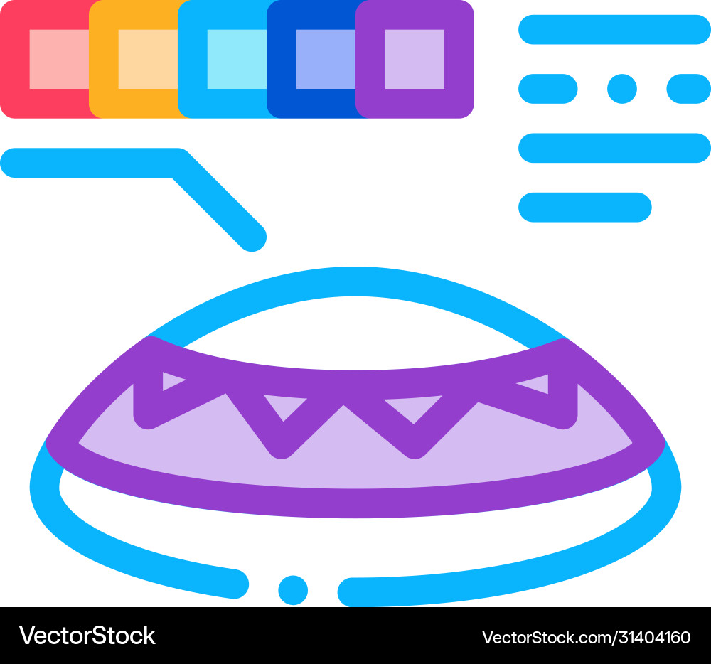 Lens color selection icon outline Royalty Free Vector Image