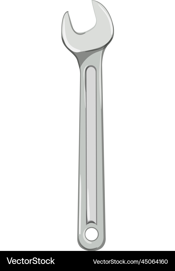 Metal wrench tool cartoon Royalty Free Vector Image