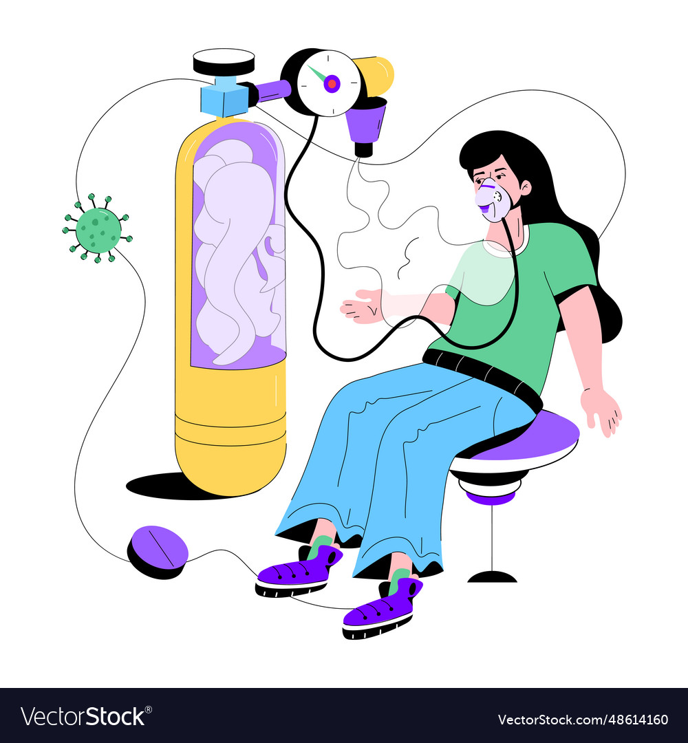 Oxygen therapy Royalty Free Vector Image - VectorStock Oxygen therapy Royalty Free Vector Image - VectorStock