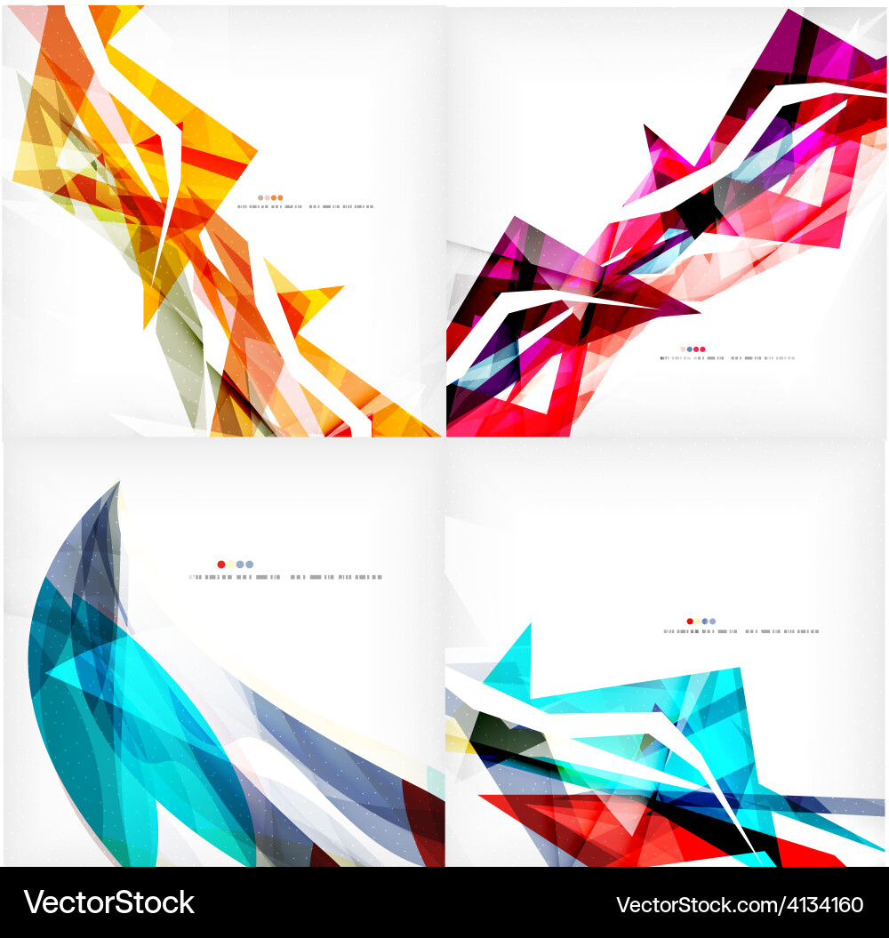 Set of geometric abstract backgrounds Royalty Free Vector