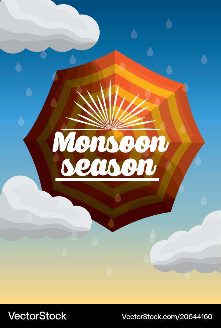 Summer and rain season Royalty Free Vector Image