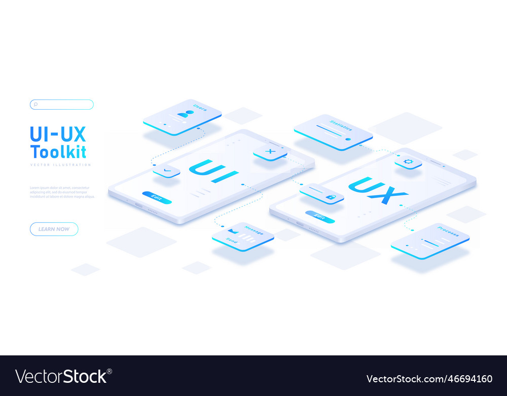 Ui and ux toolkit Royalty Free Vector Image - VectorStock