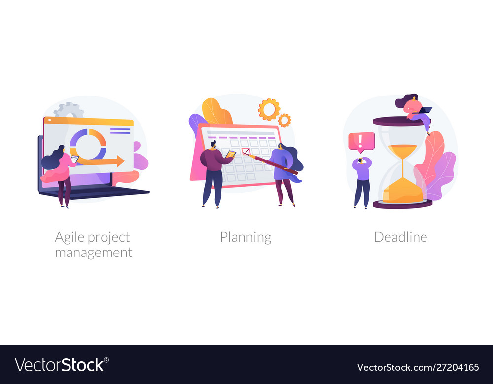 Agile estimating and planning concept Royalty Free Vector