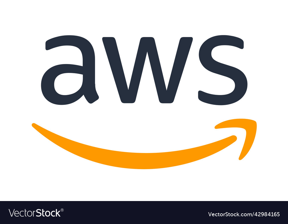 Amazon web services logo Royalty Free Vector Image