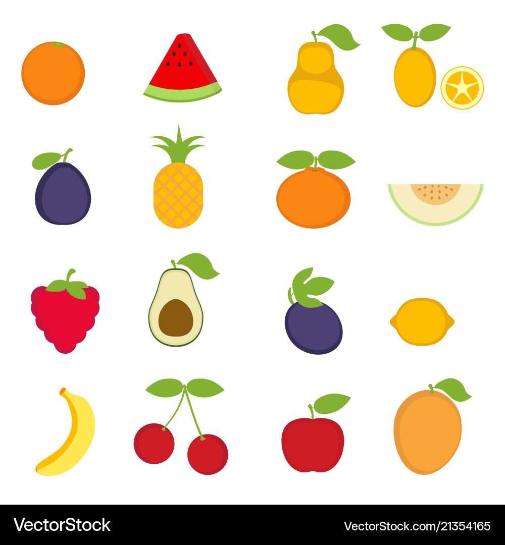Cartoon fruits Royalty Free Vector Image - VectorStock