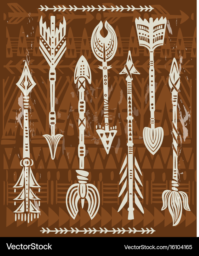 Ethnic tribal arrows Royalty Free Vector Image
